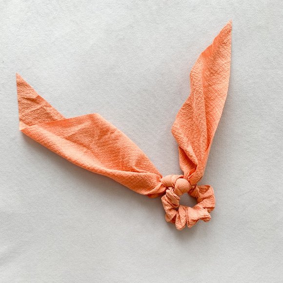 Anthropologie | Accessories | Coral Pink Hair Ribbon Scrunchie | Poshmark